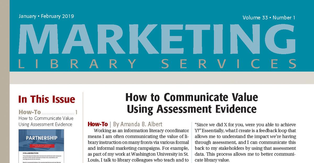 Shelly Black | "Marketing Library Services" Write-Up